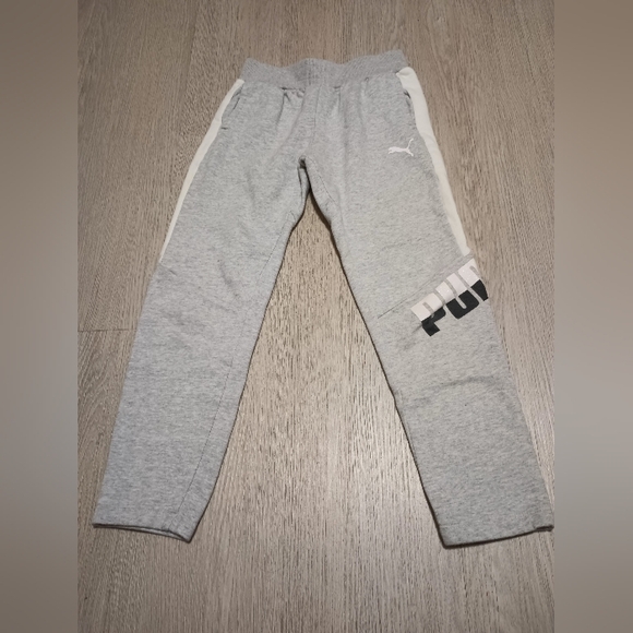 Puma | Bottoms | Puma Gray Sweatpants With Logo S7 | Poshmark